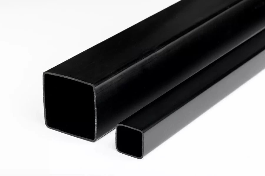 Black & White PVC Square Box Section Tube – Durable & Versatile ...