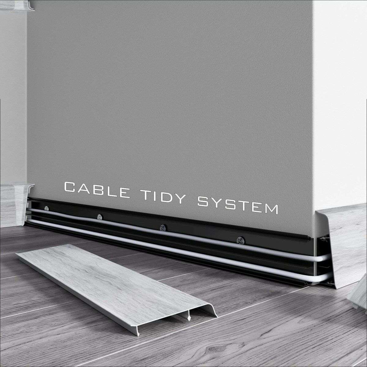 Lima 72mm PVC Skirting Board with Cable Management | Modern Wall Finish ...