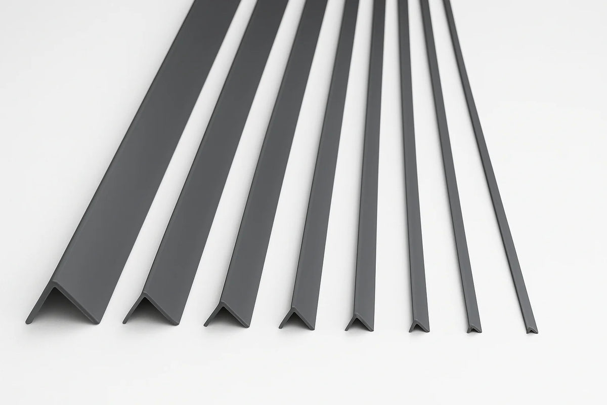 Dark Grey PVC Corner Angle Trim | Edge Protector 90° – StairsNosingUK