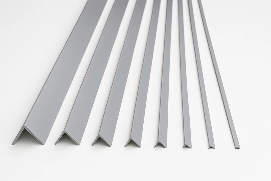 Light Grey PVC Corner Angle Trim | Edge Protector 90° – StairsNosingUK