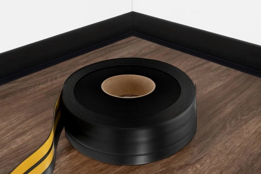 Self-Adhesive Flexible PVC Skirting Board 50×20mm – Soft Floor & Wall ...